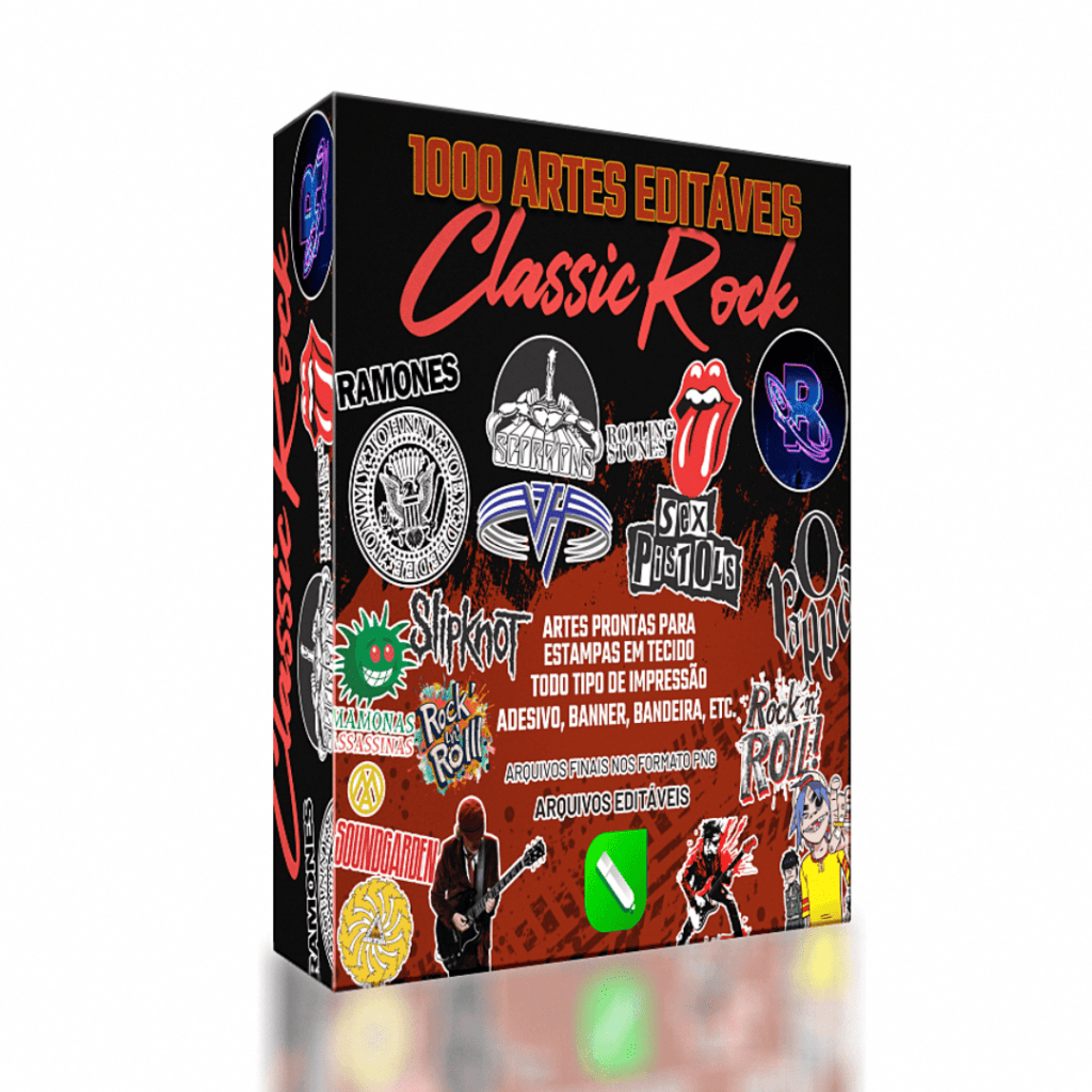 1000 artes editáveis Classic Rock - Rocket Ultrapack