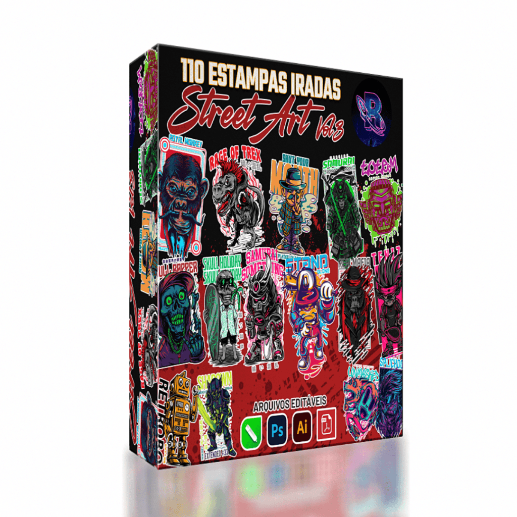 Pack Artes Digitais – 110 Artes Editáveis Street - Vol 3